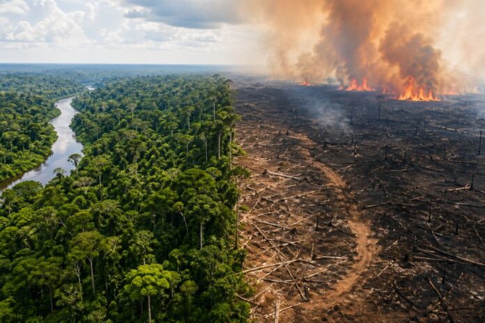 Tropical rainforest loss drops 36% in 2025, fires threaten gains